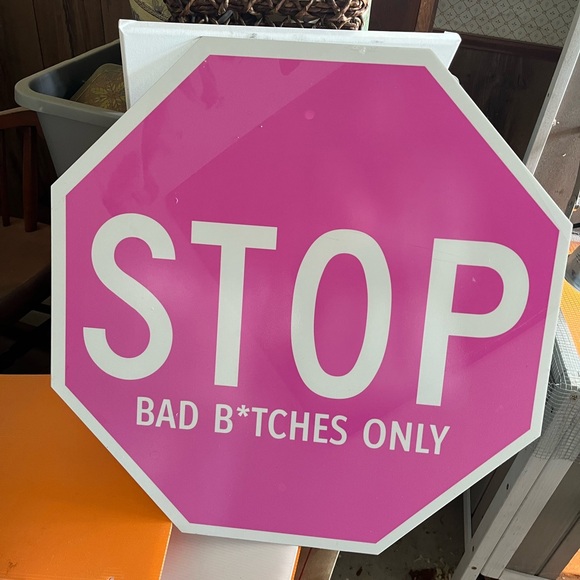 Wall Decor | Pink Stop Sign Decor | Poshmark